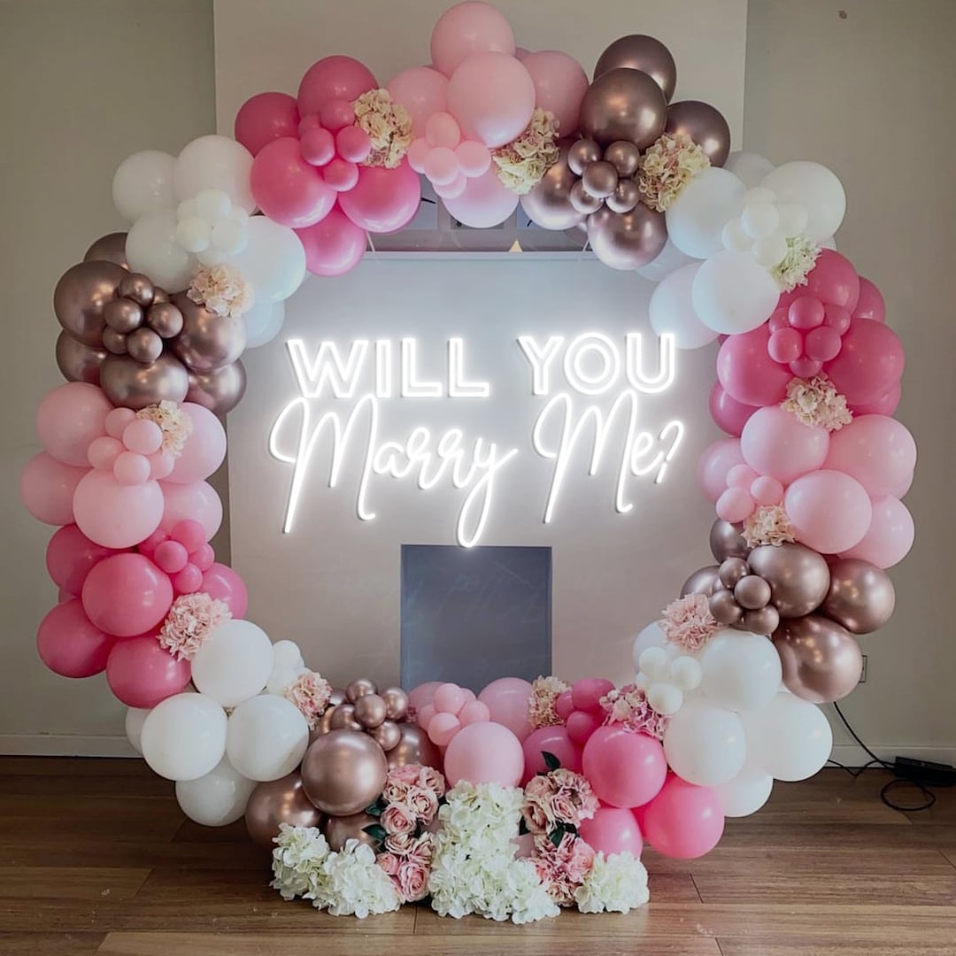Will You Marry Me? Sign Neon Light, Custom Neon Light Wedding Proposal ...