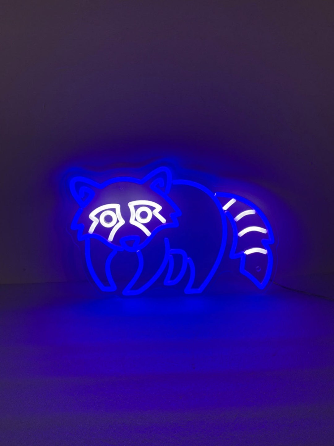 Raccoon Neon Sign, Raccoon Decor, Animal Led Sign, Cute Raccoon Room ...