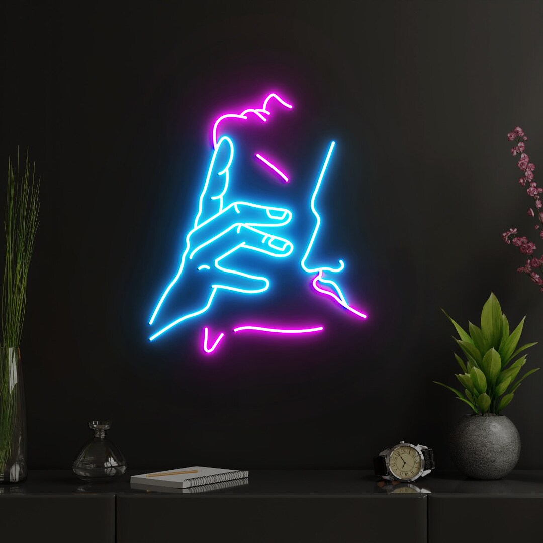 Sexy Neon Sign, Couple Bedroom Decor, Abstract Erotic Wall Sign, Sign ...