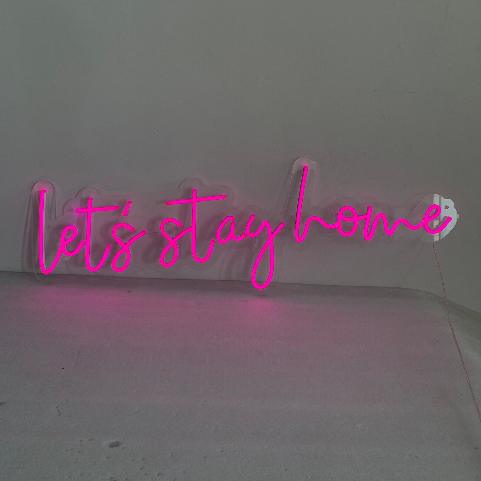Let's Stay Home Custom Neon Sign Home Decor, Home Wall Decor, Living ...