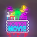 Horror Movie Neon Sign Scary Movie Neon Sign Movie Cinema - Etsy
