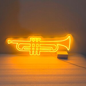 Trumpet Neon Sign, Trumpet Decoration, Trumpet Led Sign, Trumpet Wall ...