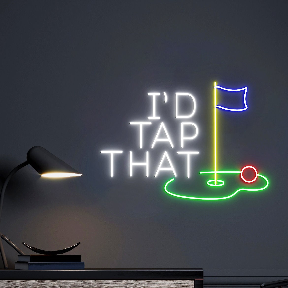 I'd Tap That Neon Sign Light, Tap That Golf Sign, Golf Neon Sign Wall ...