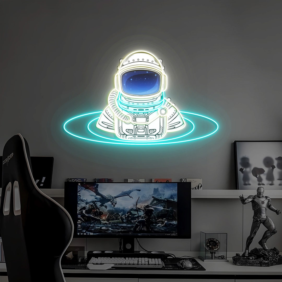 Spaceman Neon Light, Astronaut Art Decor, Spaceman Led Neon Sign ...