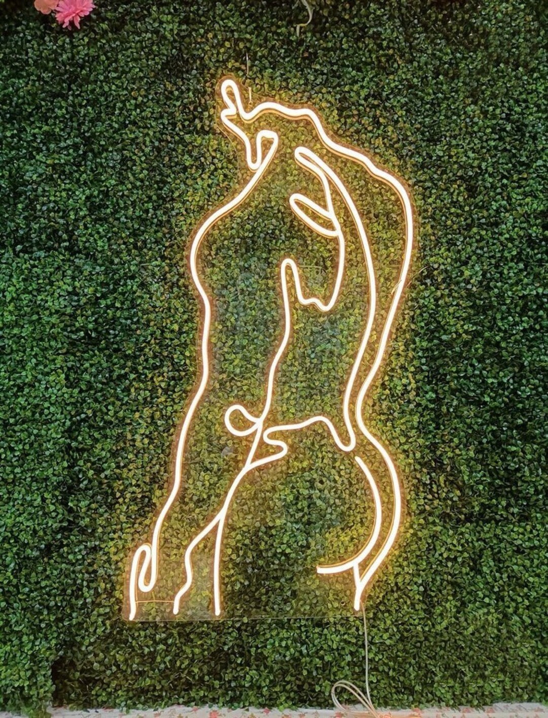 Man Neon Sign, Man Art, Male Body Art, Masculine Man Wall Art, One Line ...