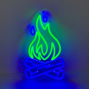 Camp Fire Led Sign, Campfire Wall Decor, Fire Neon Sign, Camping Décor ...