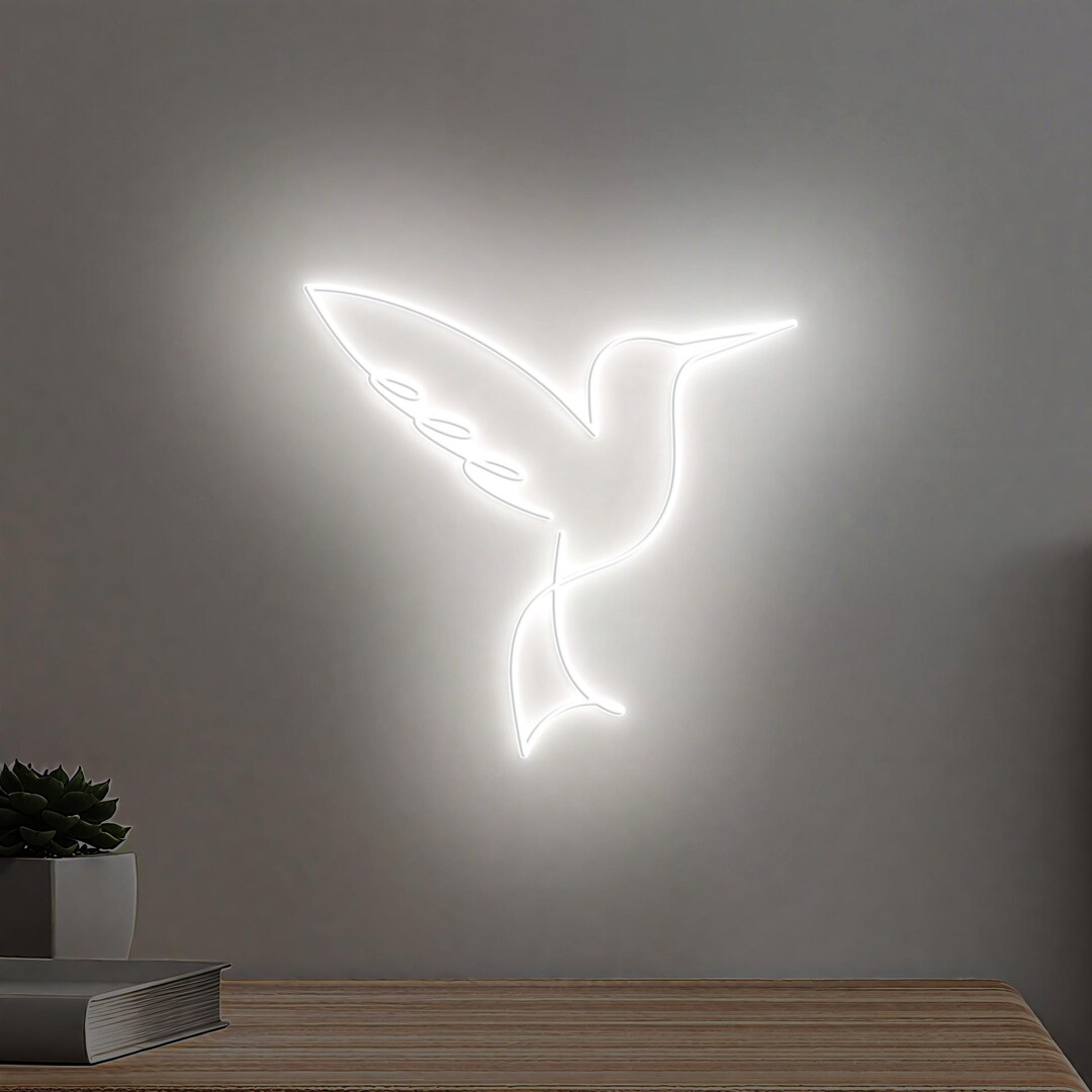 Hummingbird Neon Sign, Hummingbird Sign, Hummingbird Art Neon Lighr ...