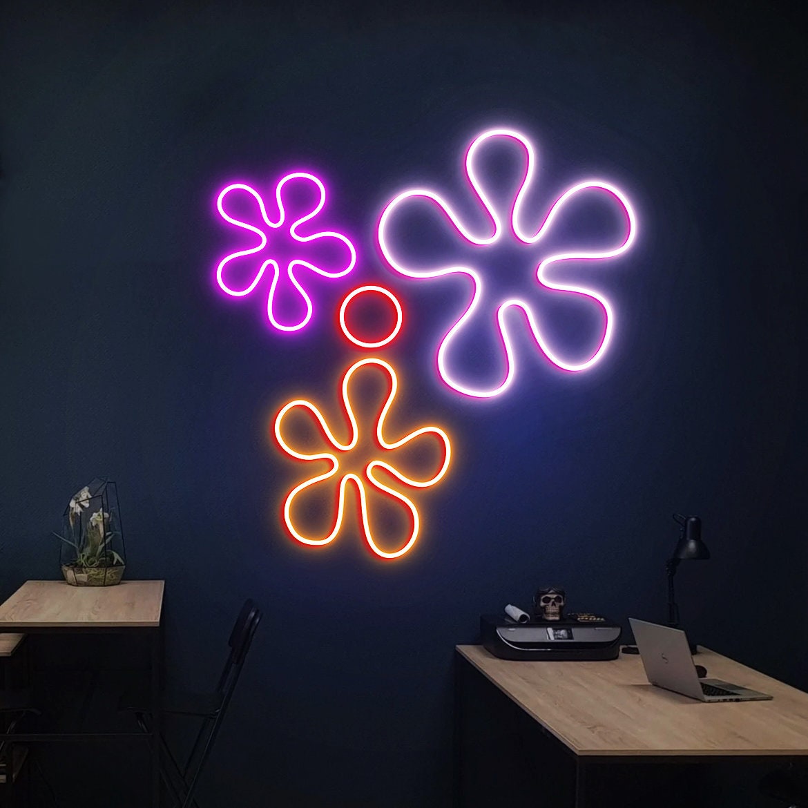 Bikini Flowers Neon Sign Spongebob Flower Led Sign Custom - Etsy