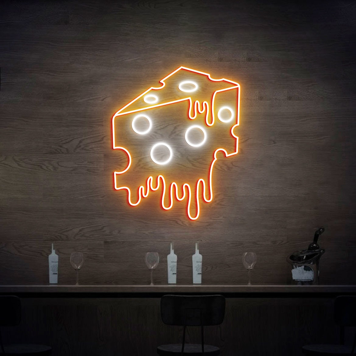 Melting Cheese Neon Sign, Cheese Decor, Cheese Led Sign, Kitchen Wall ...