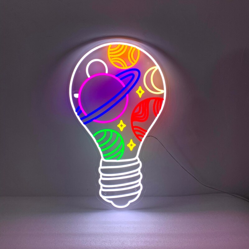 Neon Bulb - Etsy