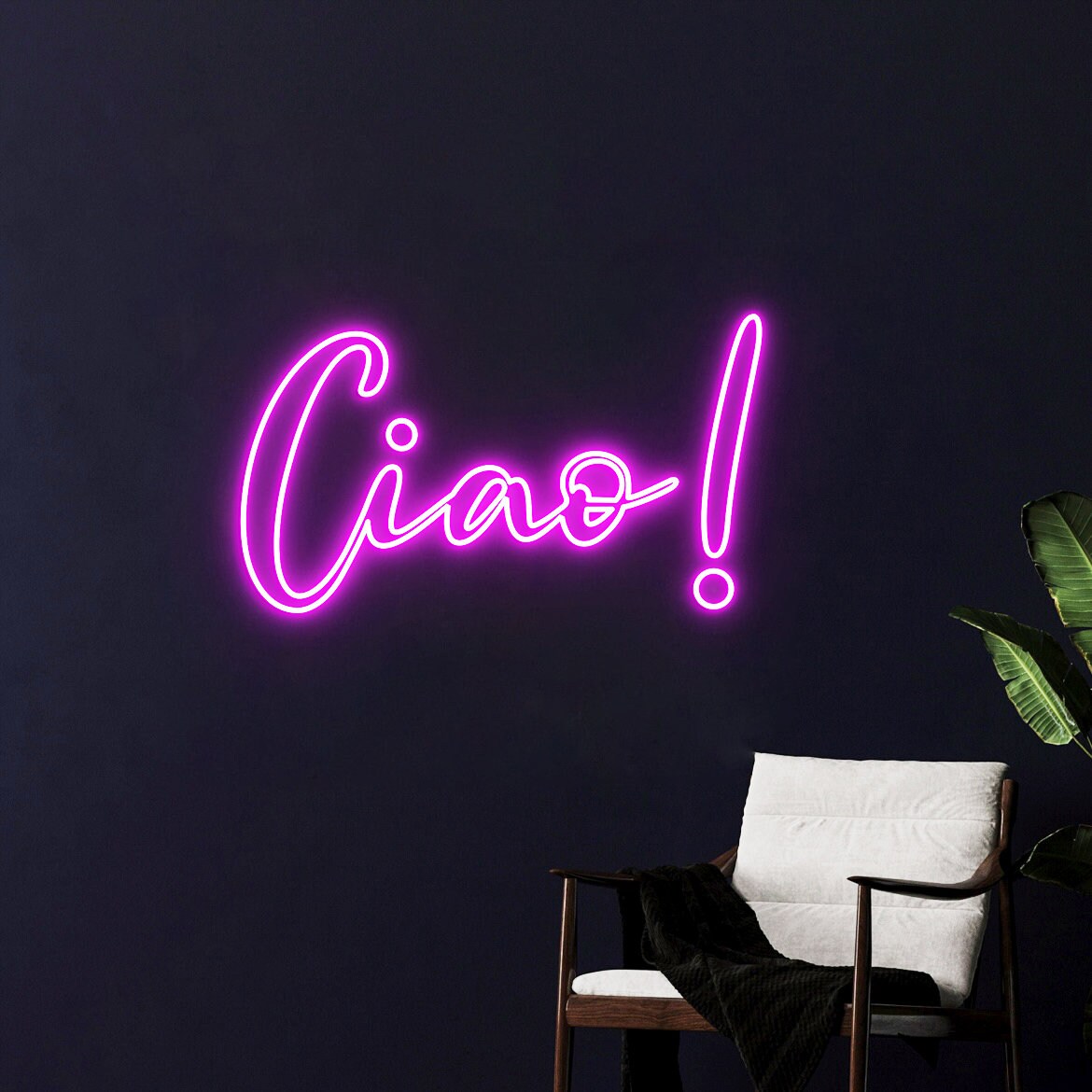 Ciao Neon Sign, Hello Italian Neon Sign, Italian Wall Art Ciao Quote ...
