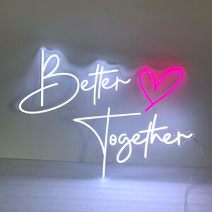 Better Together Neon Sign, Better Together Sign, Wedding Backdrop Decor ...