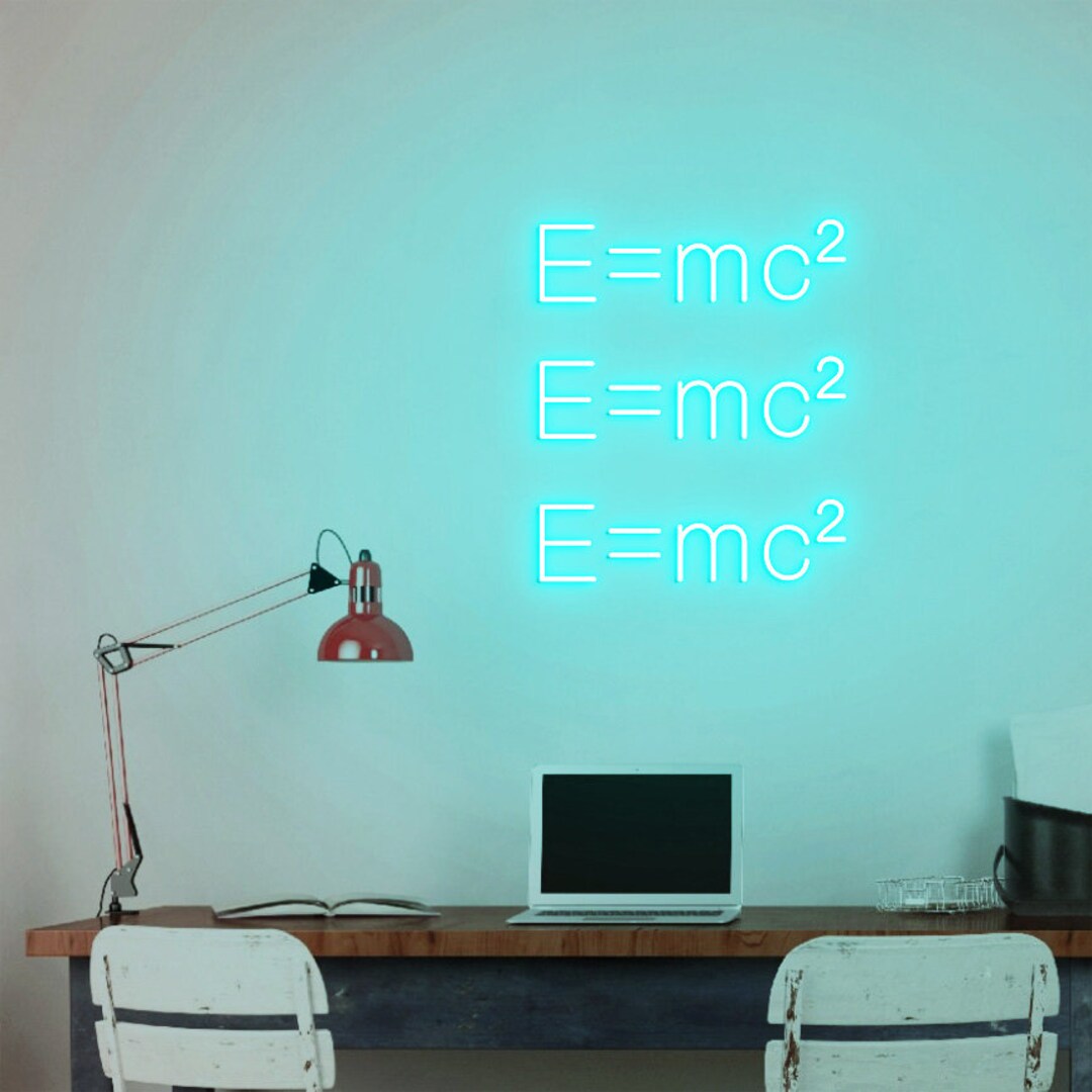 Formula Neon Sign, Emc2, Science Formula Wall Decor, Neon Sign for ...