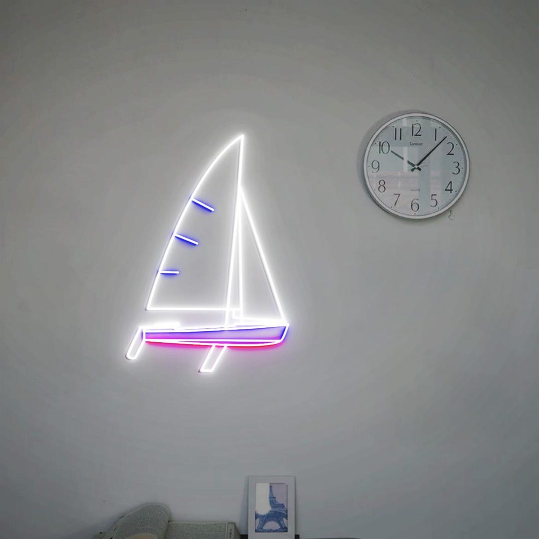 Sailboat Neon Sign, Sailboat Sign, Gift for Who Loves Sailing, Neon ...