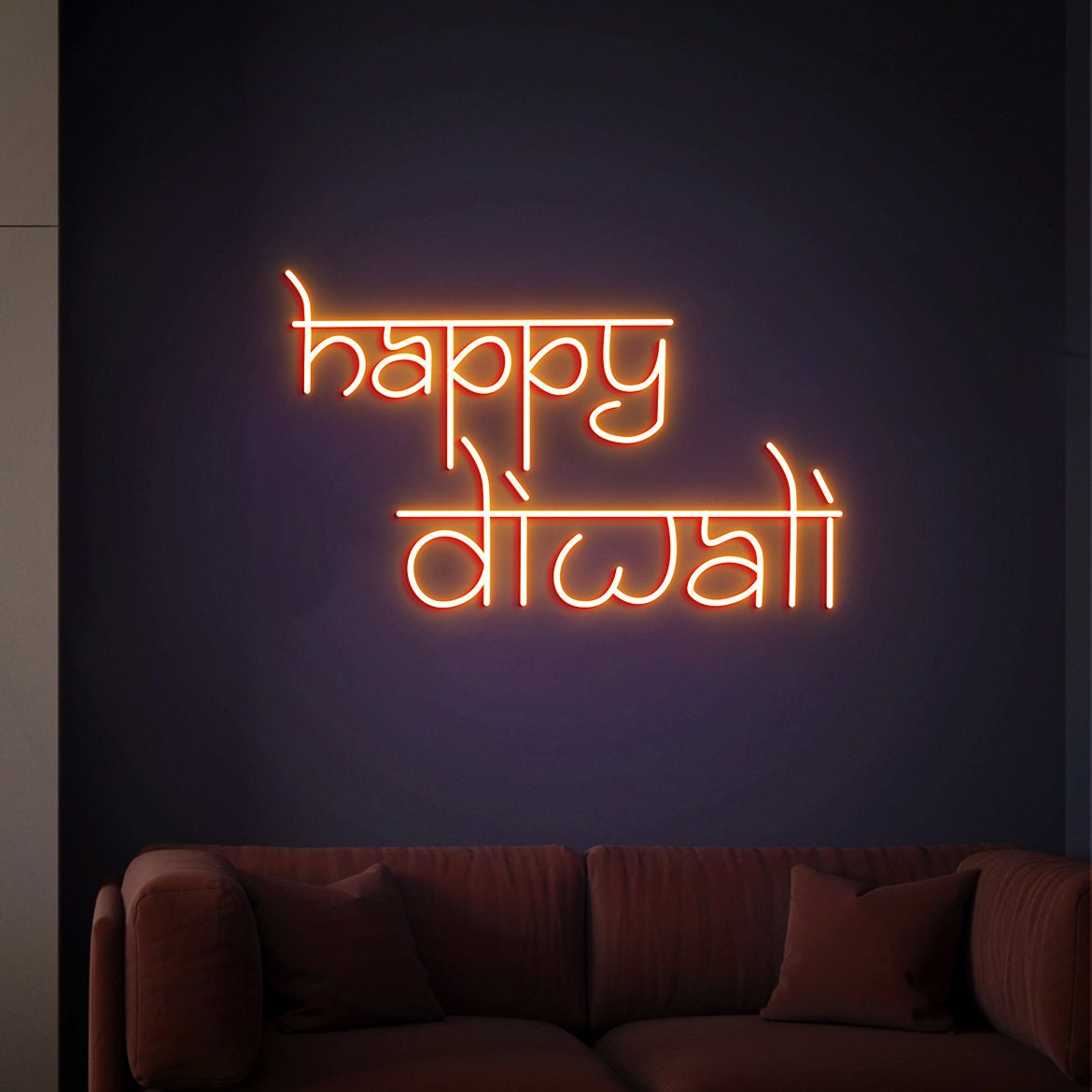 Happy Diwali Neon Sign, Happy Diwali, Diwali Decoration, Diwali Home ...