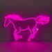 Running Horse Neon Sign, Horse Wall Decor, Pink Horse for Nursery Room ...