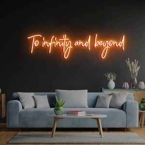 To Infinity and Beyond Neon Light, Wedding Decor, Neon Light Sign for ...