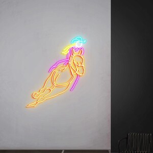 Cowgirl Barrel Racer Neon Sign, Barrel Racing Sign, Barrel Racing Horse ...