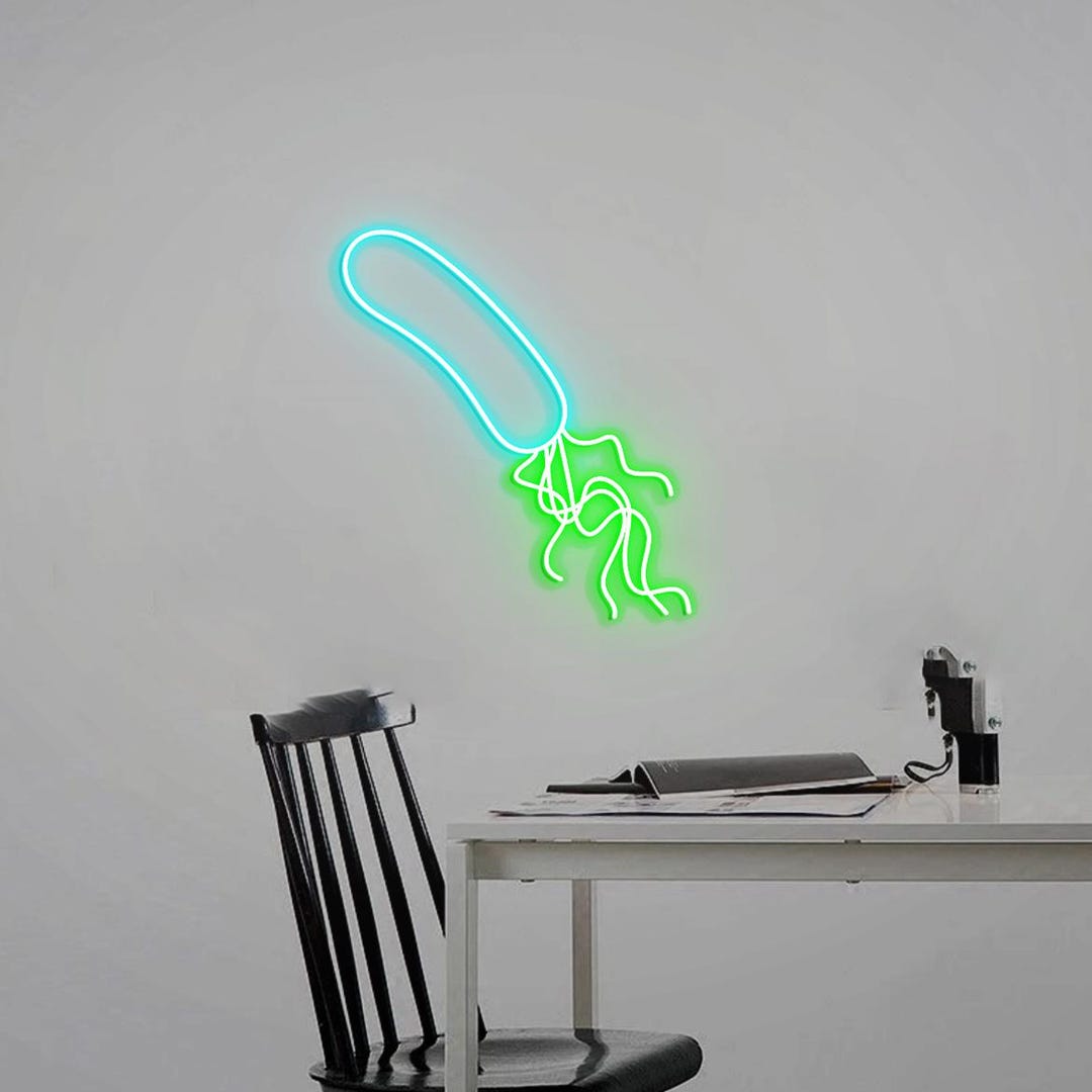 Bacteria Neon Sign Light, Bacteria Art, Microbiology Office Wall Decor ...