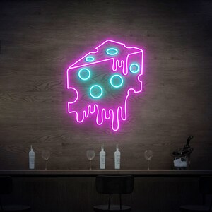 Melting Cheese Neon Sign, Cheese Decor, Cheese Led Sign, Kitchen Wall ...