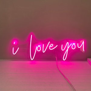 L Love You Neon Sign, I Love You Sign, Love Sign for Bedroom ...