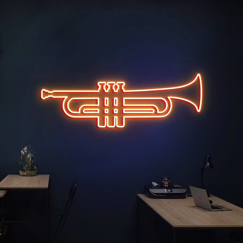 Trumpet Neon Sign Trumpet Decoration Trumpet Led Sign - Etsy