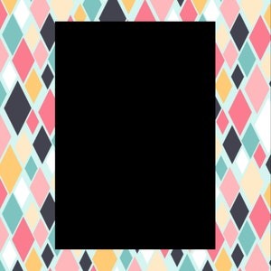 Pastel Diamond Pattern Matboard - Etsy