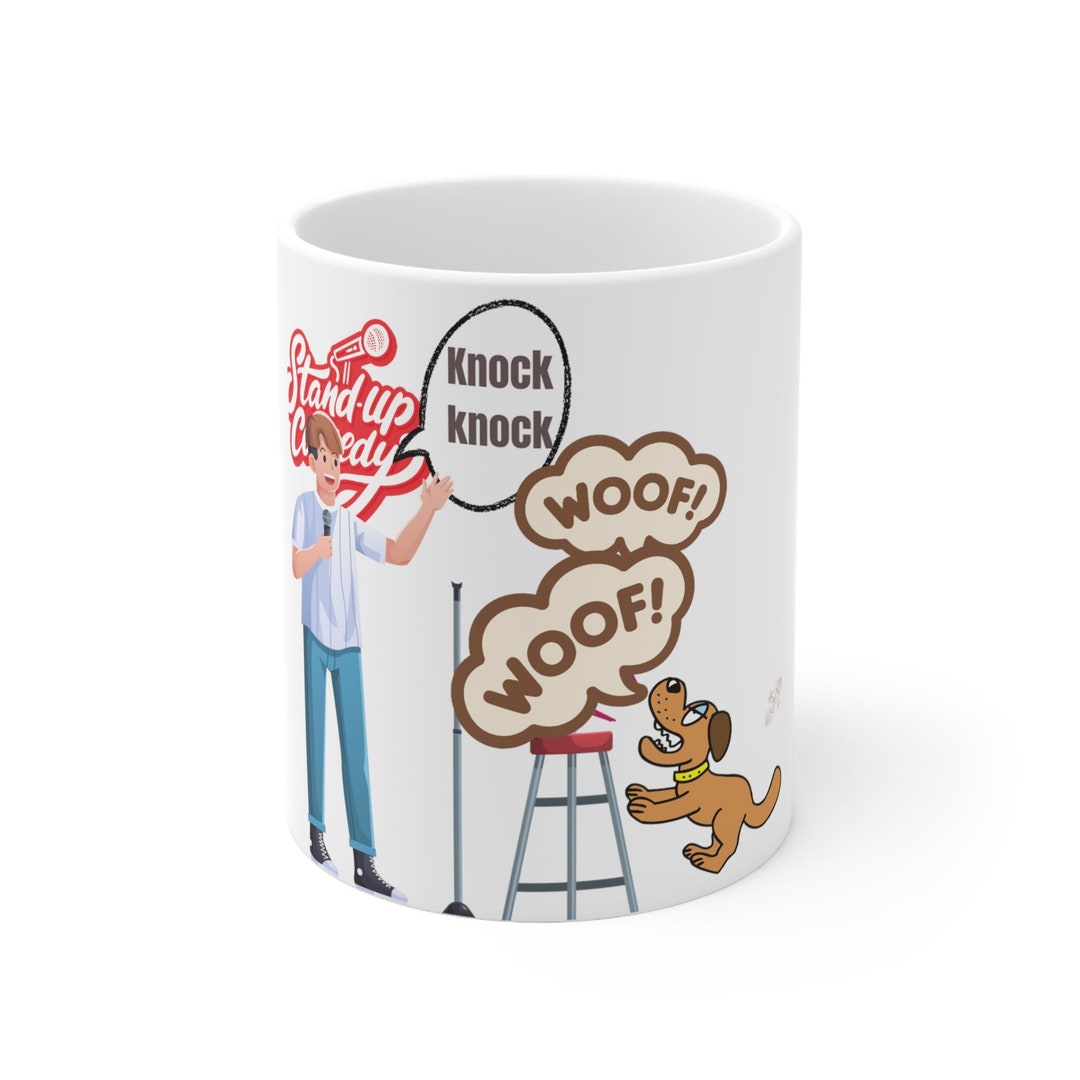 Knock! Knock! Woof! Woof! Coffee Mugs, Knockers Boobie Mug, Funny ...