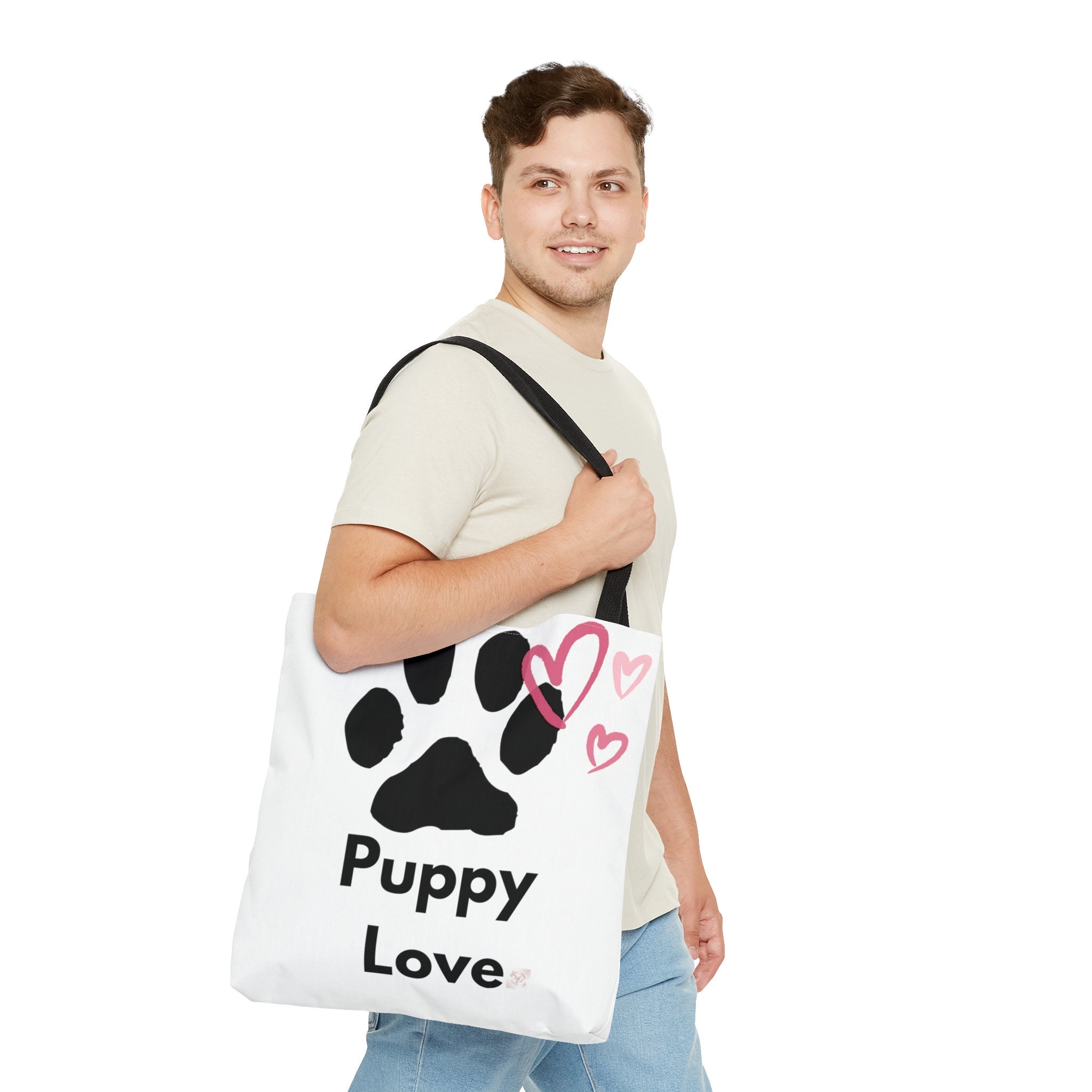 I Love Puppy Tote Bag Canvas Dog Bag Retriever Shopping Bag - Etsy