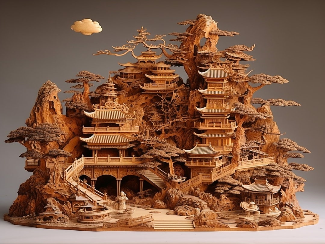 Ancient Chinese Shaolin Temple - Etsy