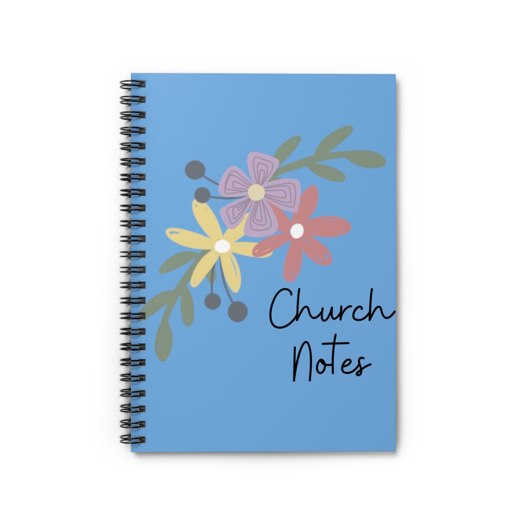 Spiral Church Notebook, Church Notes, Note Taking Journal, Sermon Notes ...
