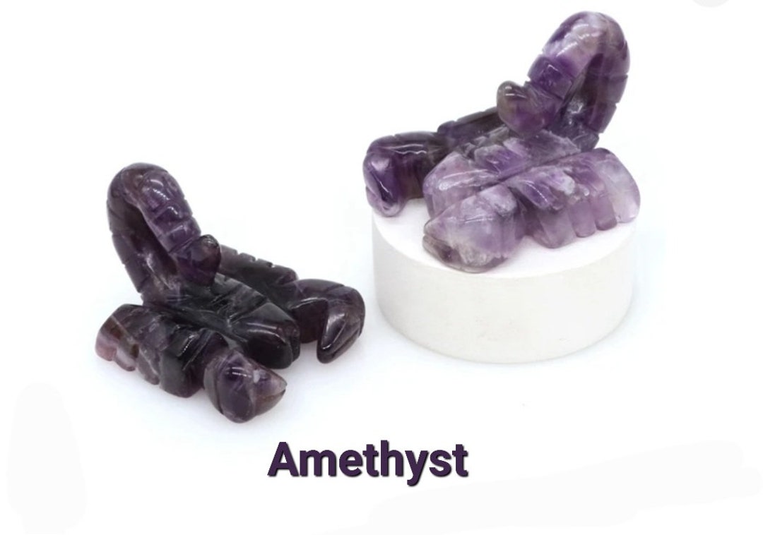 Amethyst Scorpion Crystal Carved Figure Zodiac Sign October Emperor ...