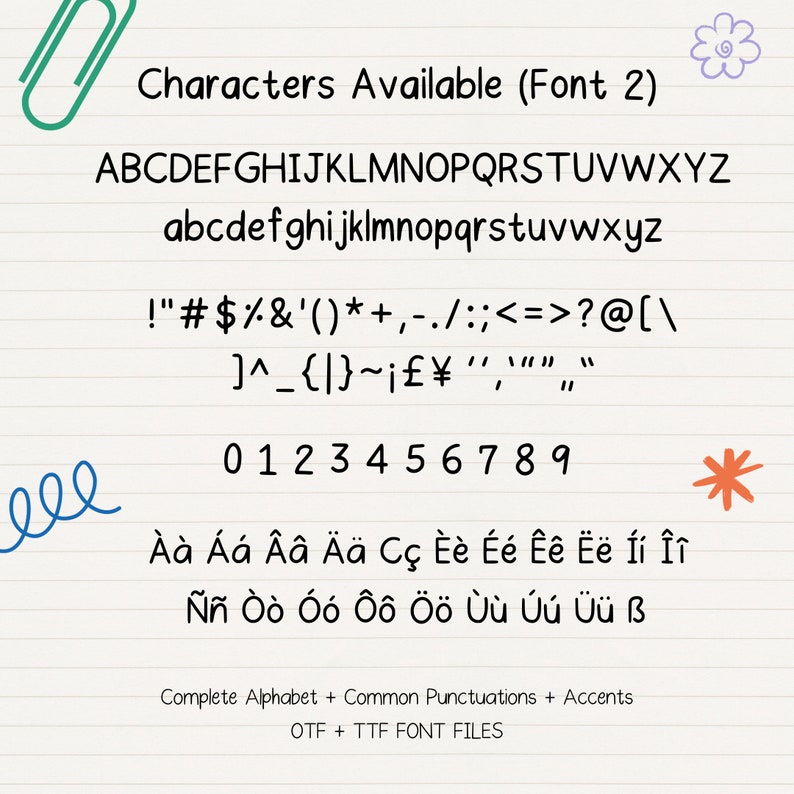 Aesthetic Note Taking Fonts | Cute and Neat Handwritten Font for ...