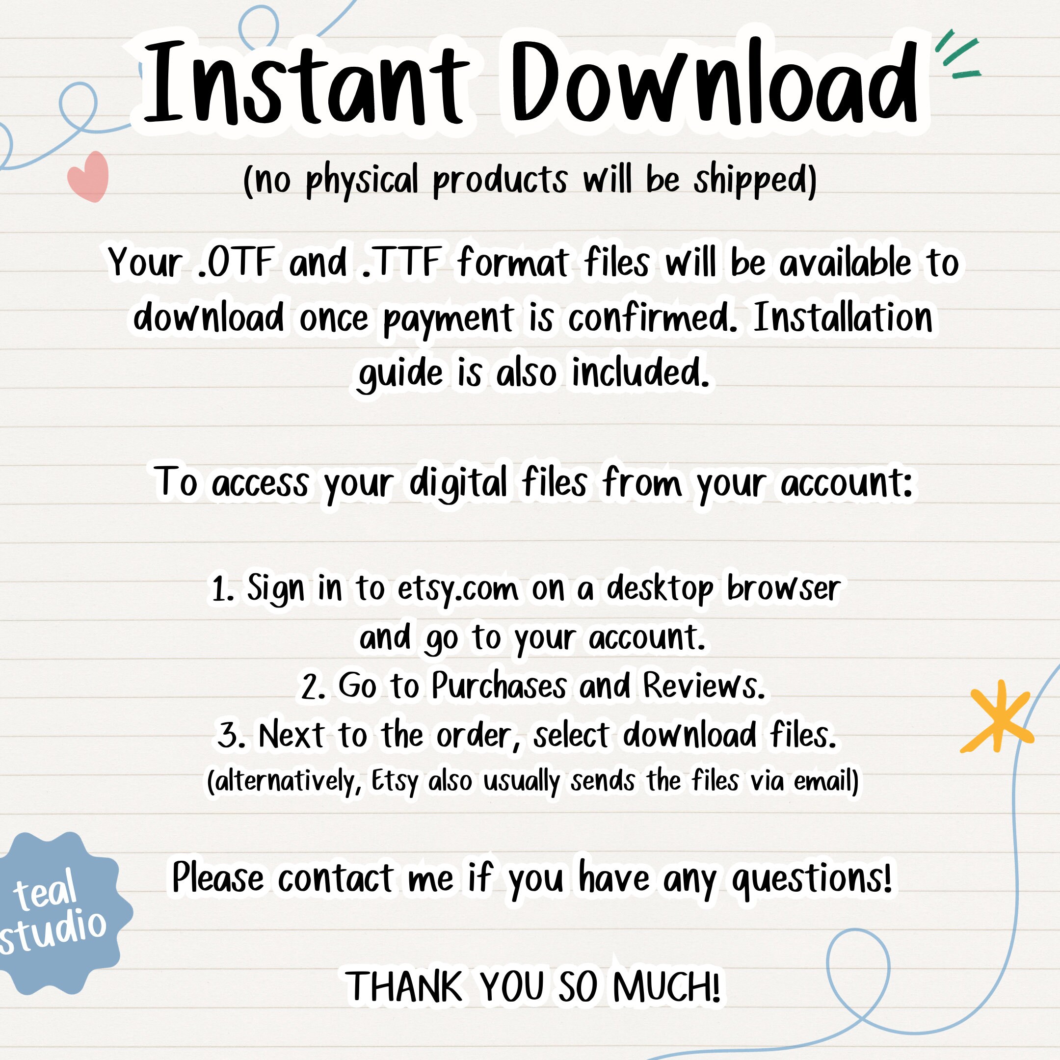 Aesthetic Note Taking Fonts Cute and Neat Handwritten Font - Etsy