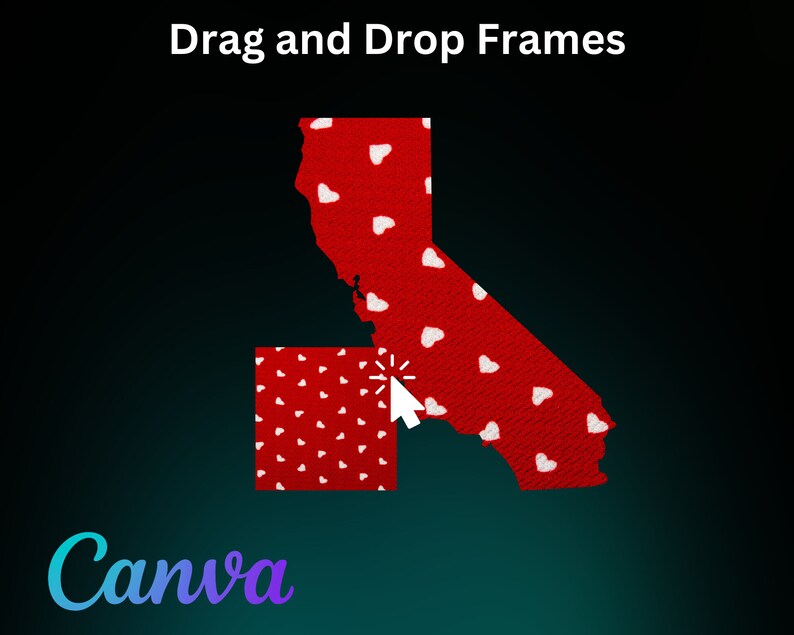 California Canva Frames - Editable California State Frame Template ...