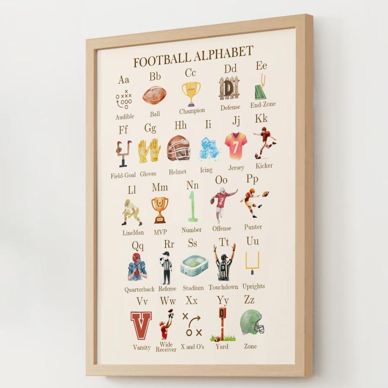 Football Alphabet Poster - Etsy UK
