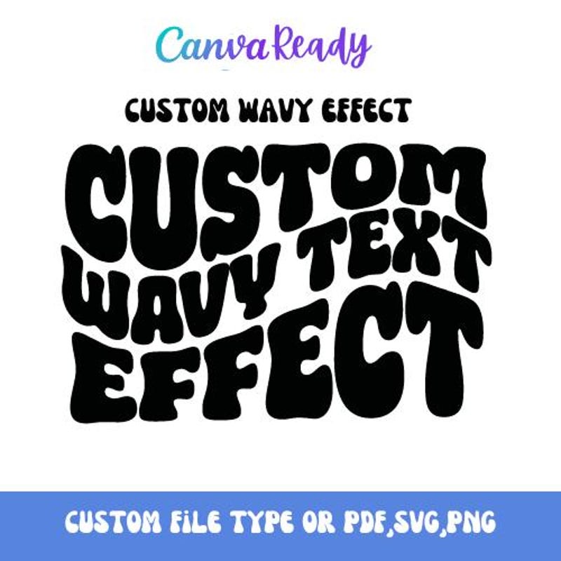 Wavy Text Template - Etsy