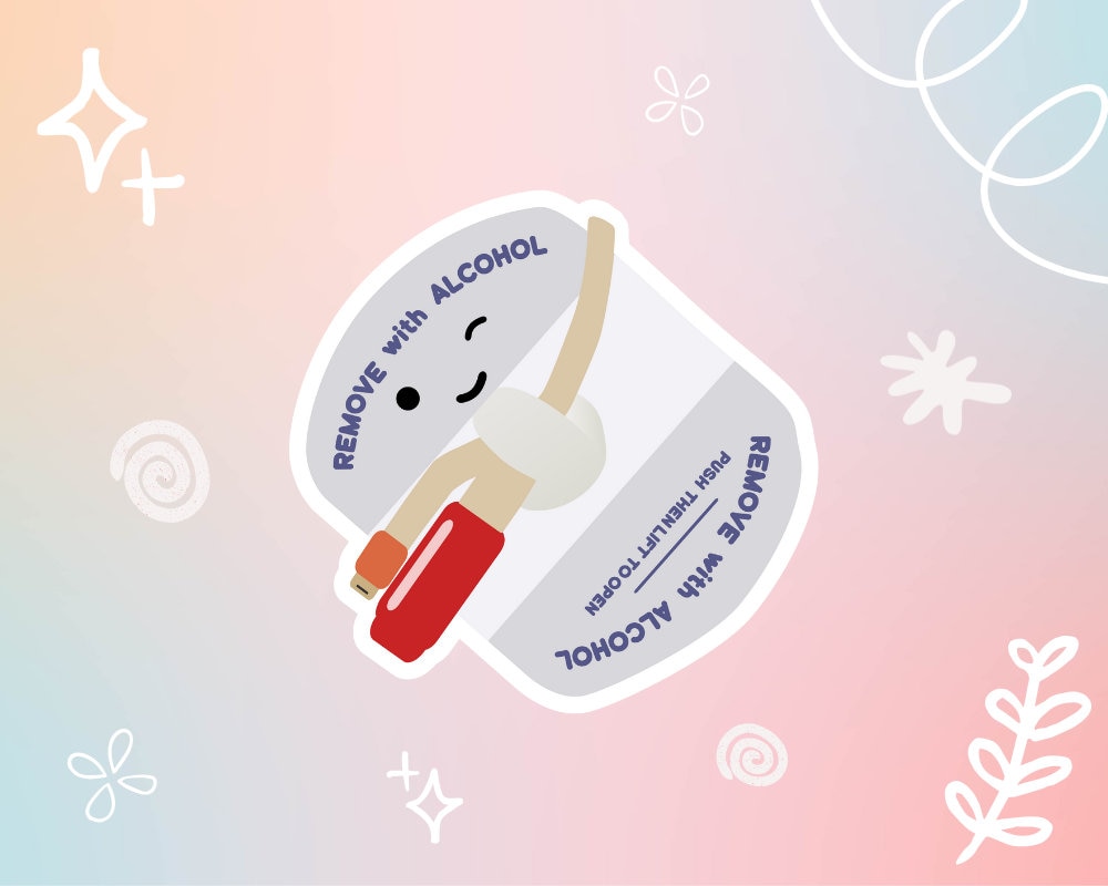 Foley Catheter Stat Lock Stabilization Device Die-cut Vinyl Nursing ...