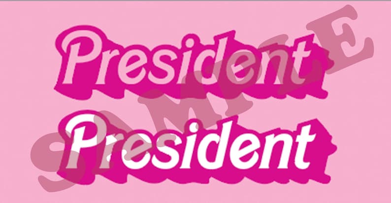 Barbie President Logo Image Sash FOR DOWNLOAD - Etsy Denmark