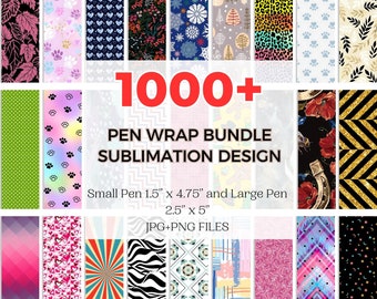 12 3D Floral Pen Wrap Bundle, Pen Wrap Sublimation Designs, Pen ...