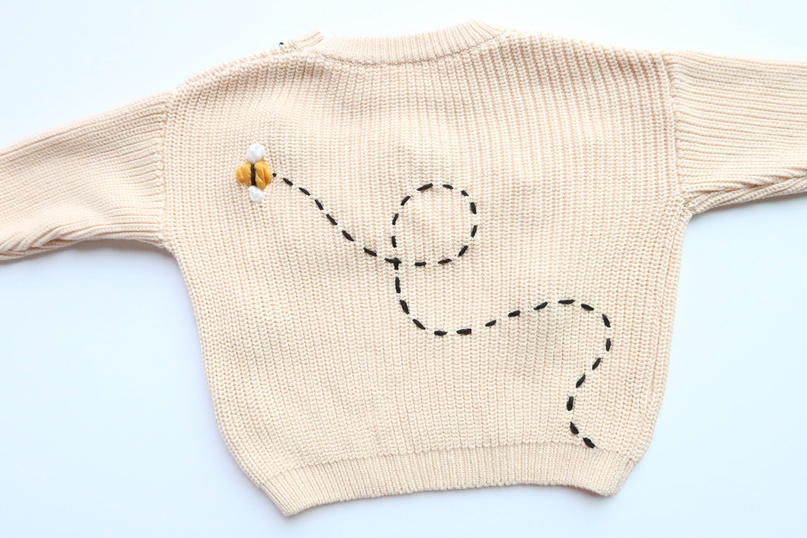 Custom Hand Embroidered Bee Sweater - Etsy