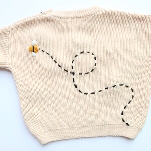 Custom Hand Embroidered Bee Sweater - Etsy
