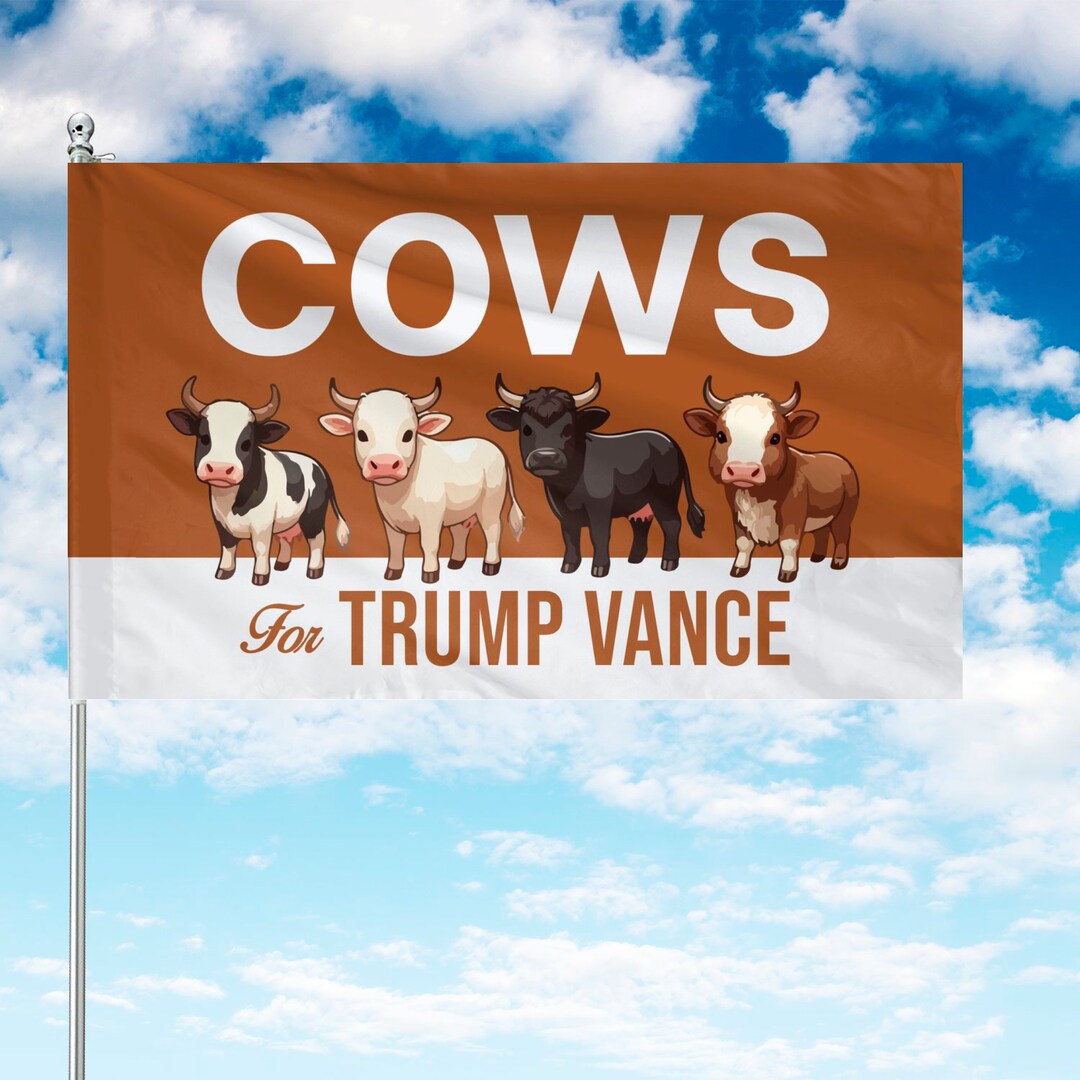 Cows for Trump Vance Flag, Trump Vance Kennedy Flag, Trump for ...