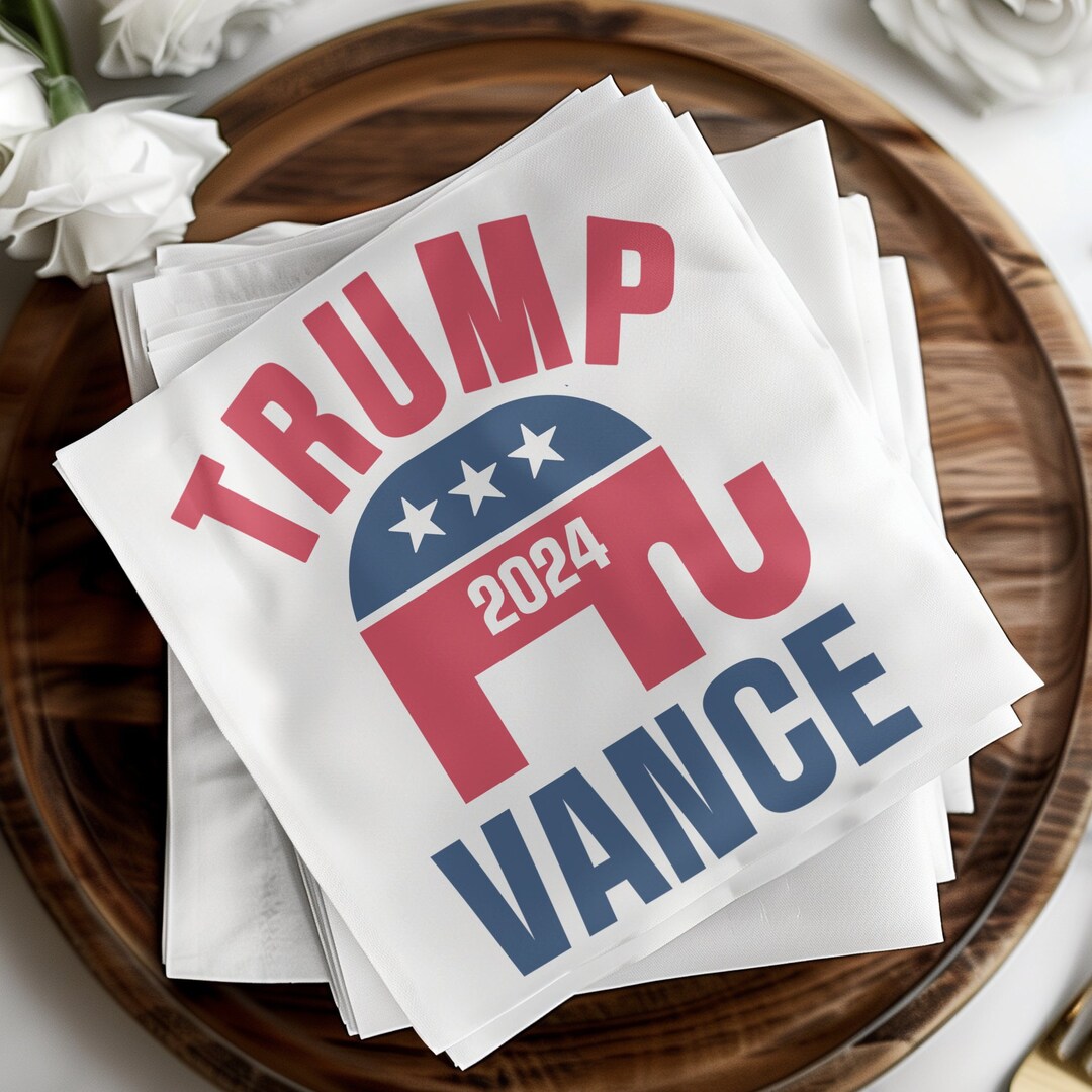 Trump Vance 2024 Napkin, Republican Gift, Vote for Trump, Trump Vance ...