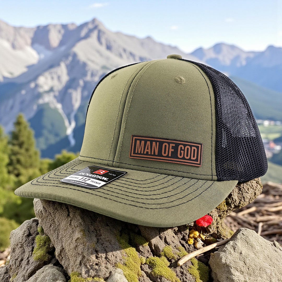 Man of God Hat, Christian Trucker Hat, Faith Richardson 112 Cap ...