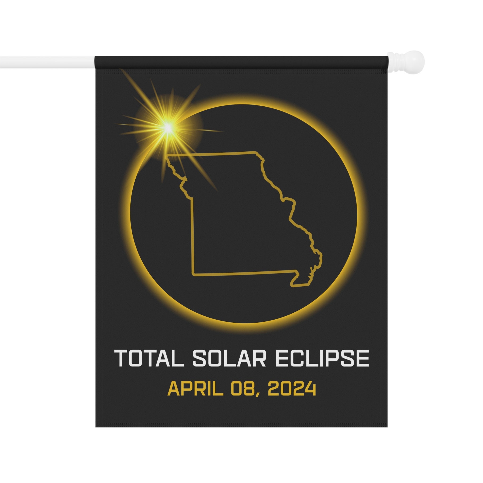 Missouri 2024 Total Solar Eclipse Flag, Total Solar Eclipse Flag April 08 2024, Total Solar ...