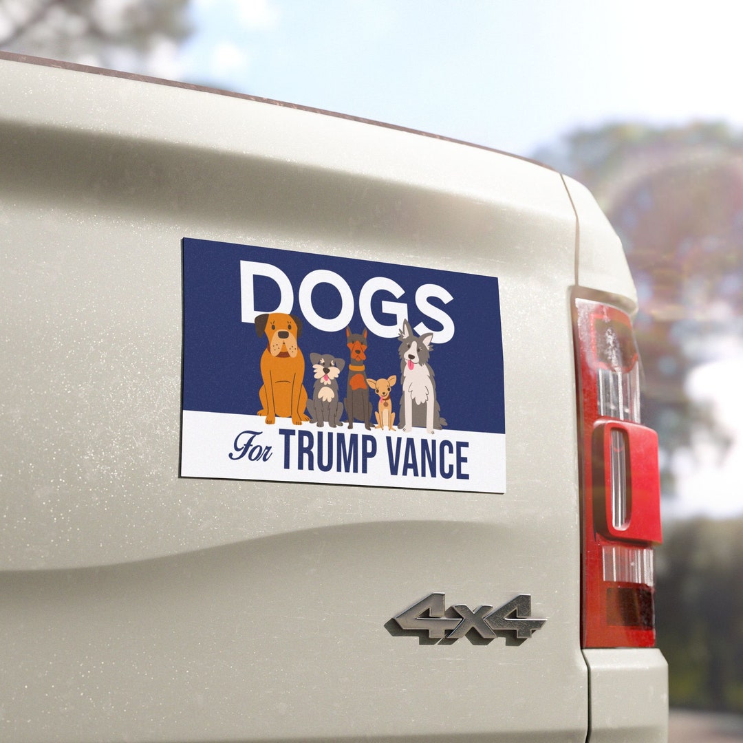 Dogs for Trump Vance Car Magnet, Trump Vance Magnet, Trump for ...