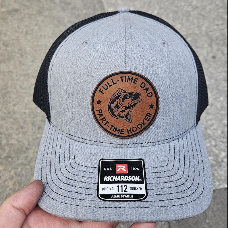 Funny Fishing Dad Hat Trucker Hat, Full Time Dad Part Time Hooker Funny ...
