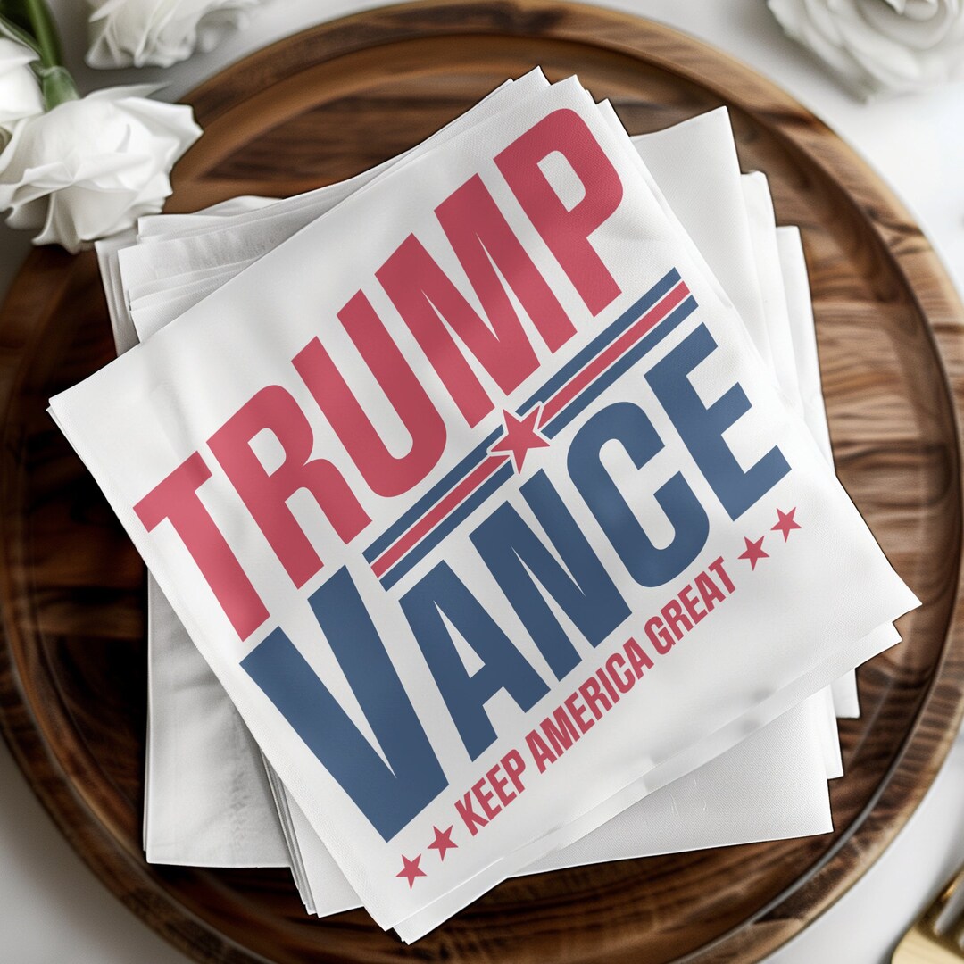 Trump Vance Keeo America Great Napkin, Republican Gift, Vote for Trump ...