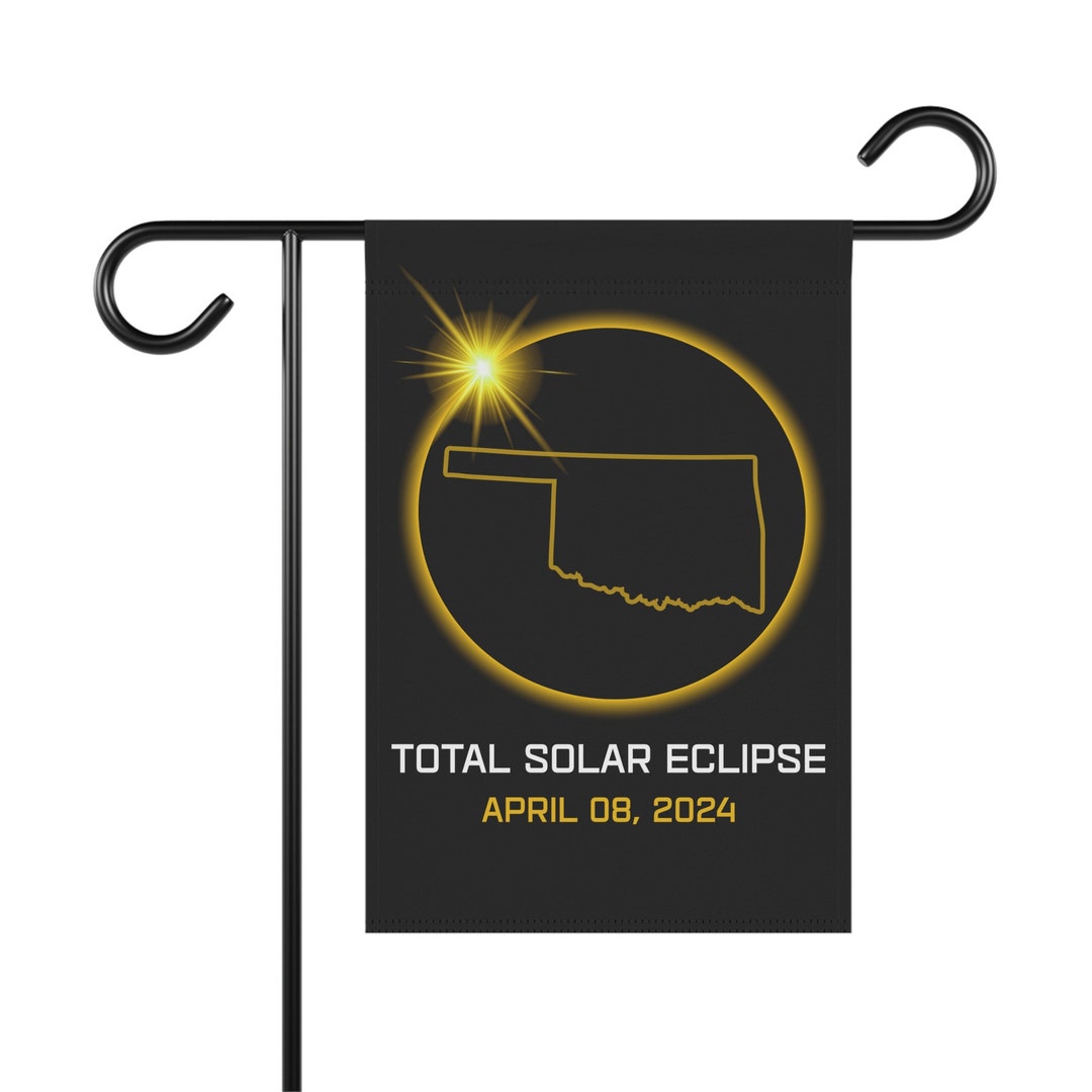 Oklahoma 2024 Total Solar Eclipse Flag, Total Solar Eclipse Flag April ...